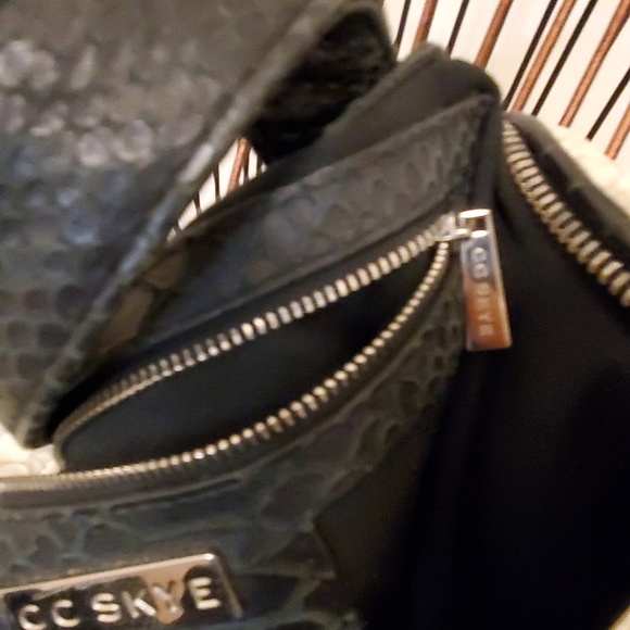 CC Skye | Bags | Cc Skye Blackwhite Snake Skin Hobo Handbag | Poshmark